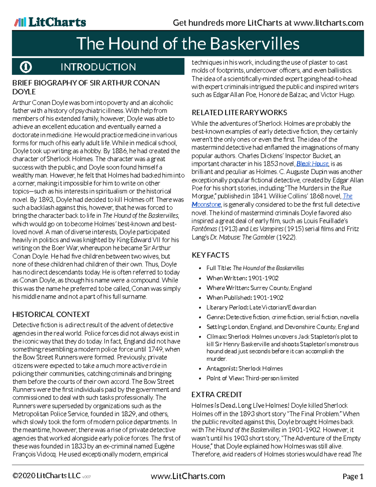 The Hound of the Baskervilles is the third of the four crime novels ...