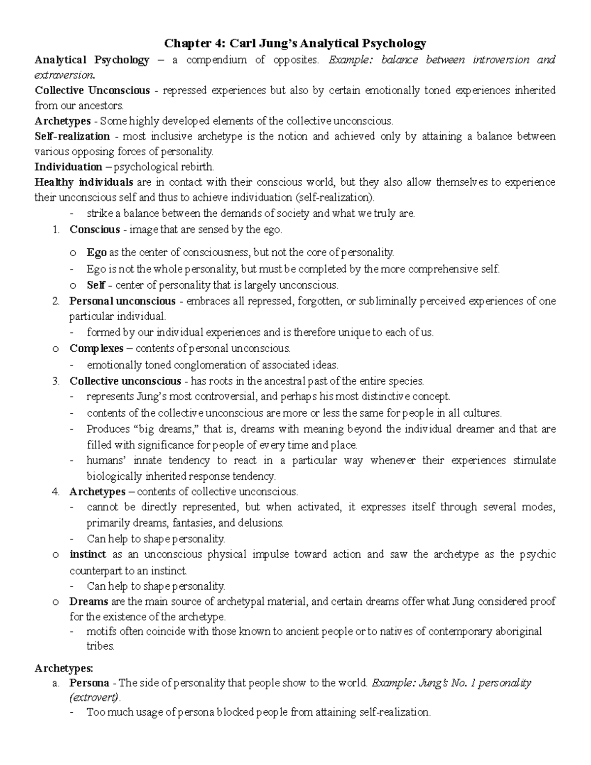 Theories of Personality - Chapter 3 to 6 Carl Jung, Melanie Klein and ...