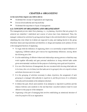 Introduction to Mgmt Handout - CHAPTER ONE FUNDAMENTALS OF MANAGEMENT 1. Introduction Management ...