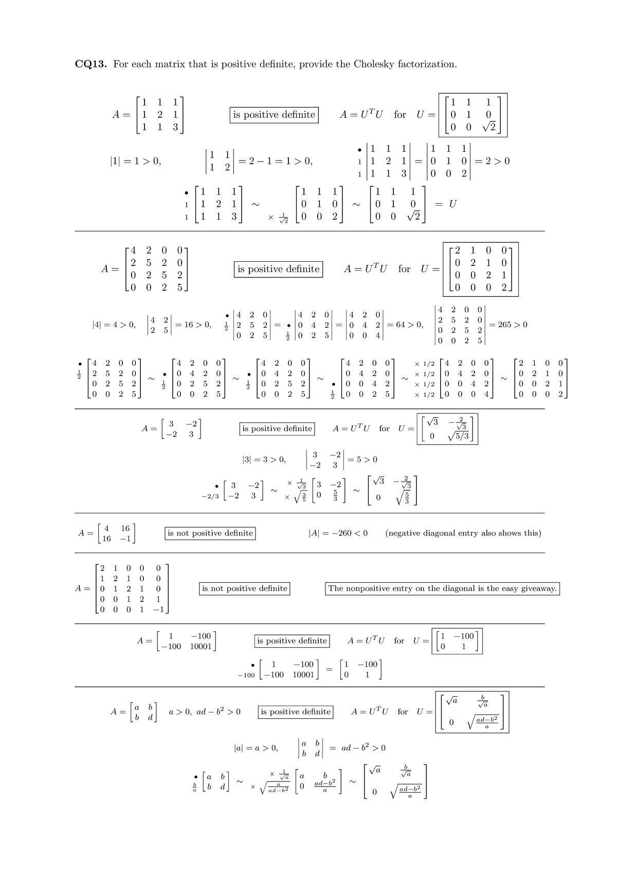 CQ13guide - Notes for the common quiz 13 for math 337 - CQ13. For each ...