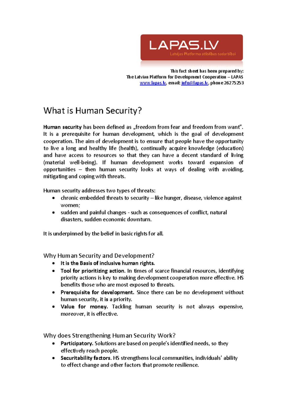Lapas-Human-Security-Fact Sheet-2010 info - This fact sheet has been ...