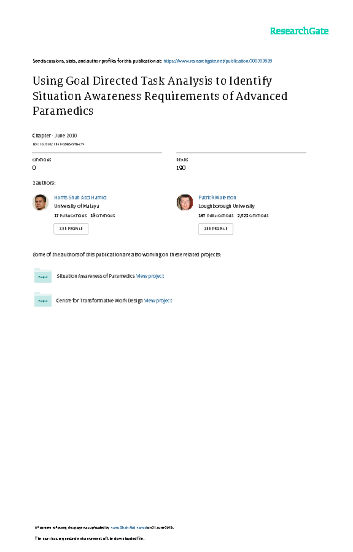 Abd Hamid et Waterson - 2010 - Chap. 74 Using Goal Directed Task ...