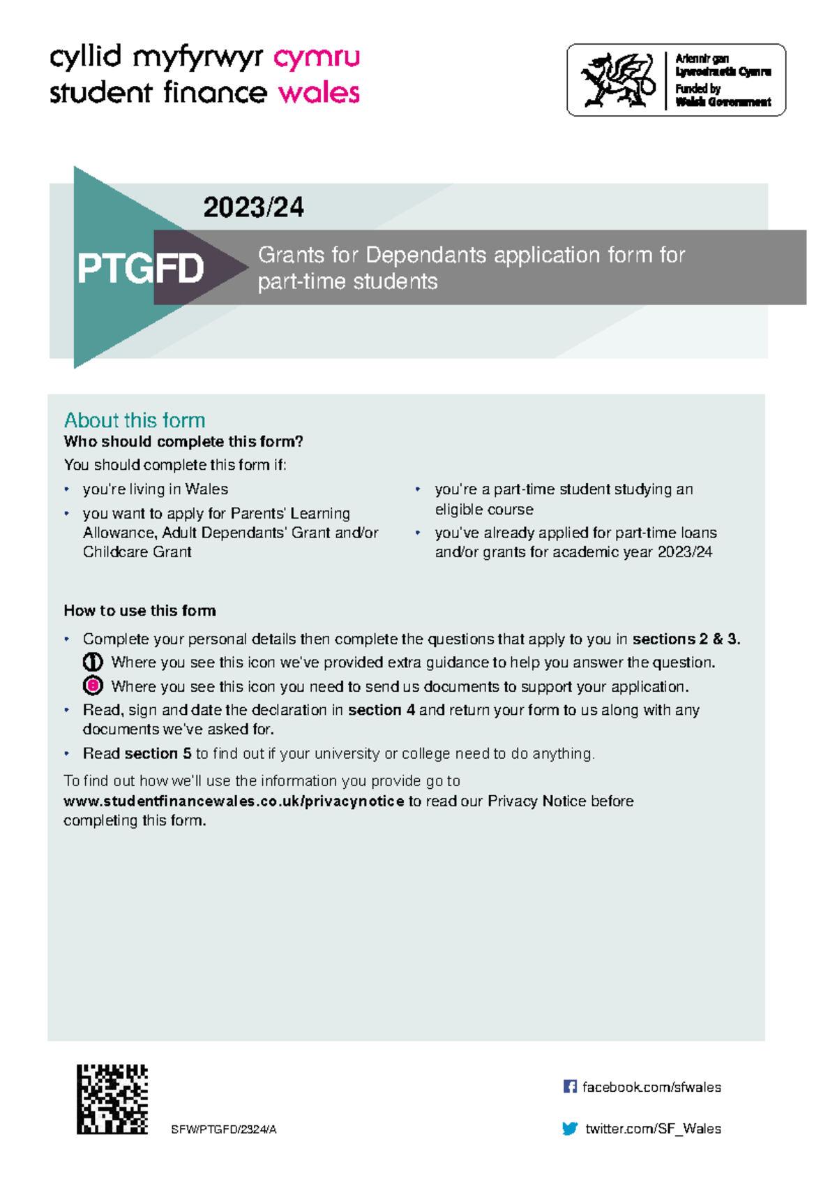 SFW PT GFD Form 2324 DD EN - SFW/PTGFD/2324/A 2023/ PTGFD Grants for ...