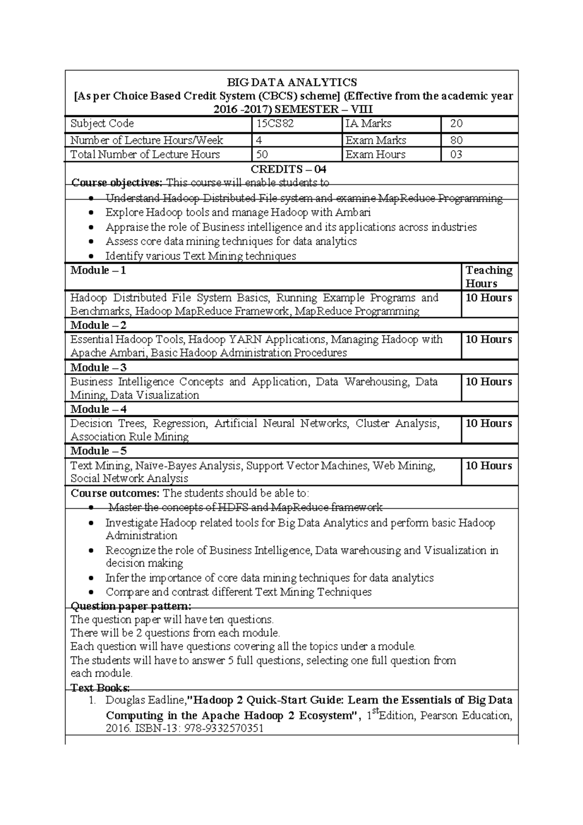 15CS82 - Big Data - BIG DATA ANALYTICS [As per Choice Based Credit System (CBCS) scheme ...