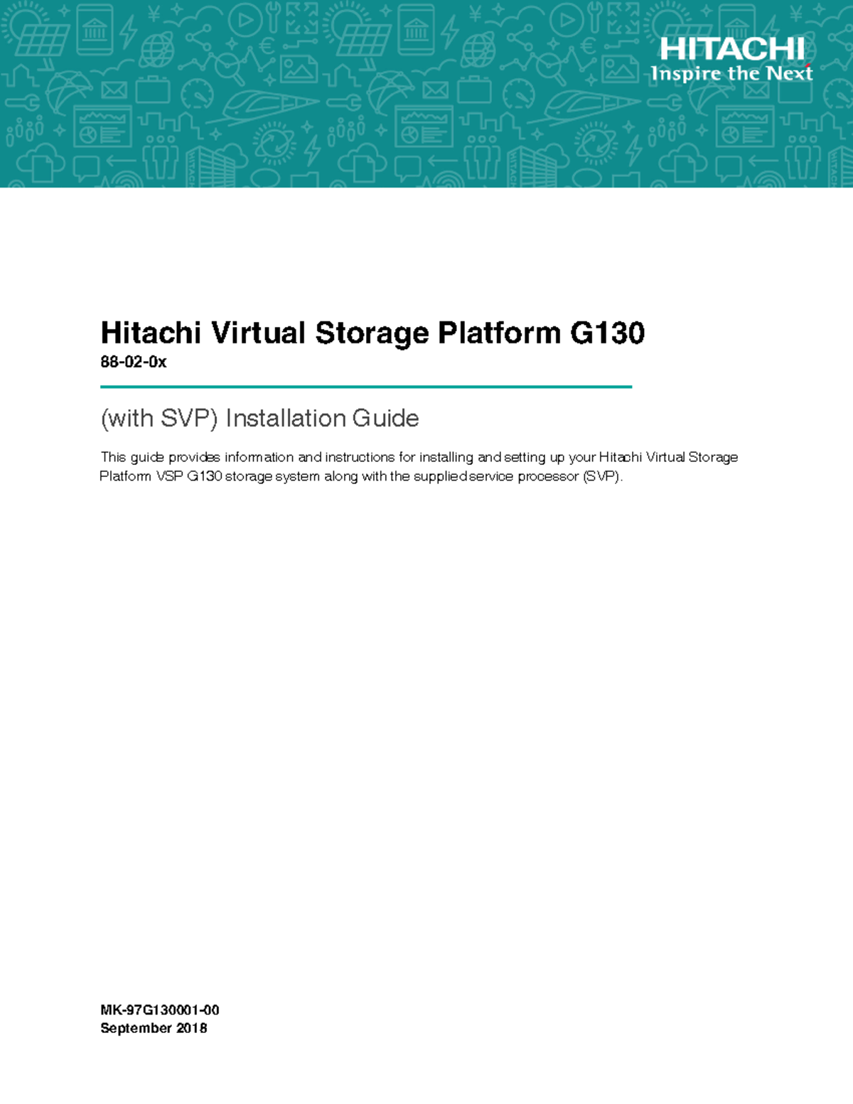 VSP G130 v88 02 0x Self Installation with SVP MK-97G130001-00 - Hitachi ...