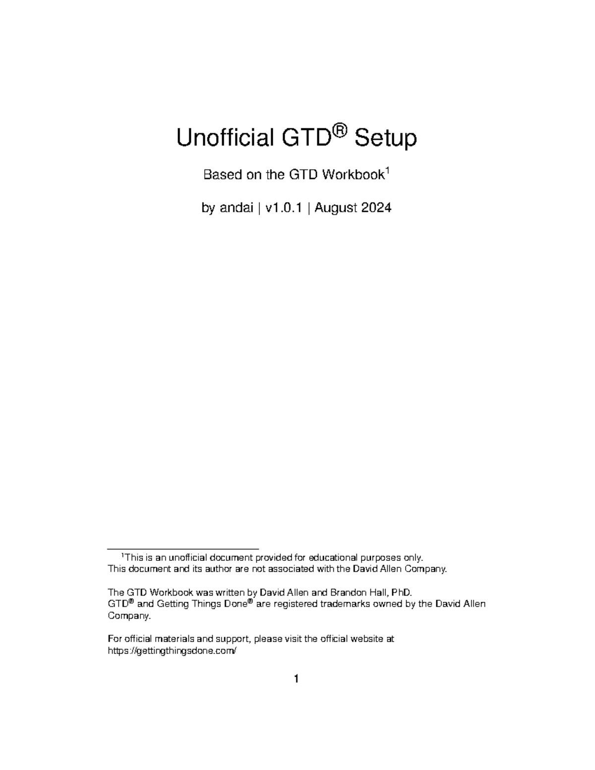 Unofficial GTD Setup - Unofficial GTD® Setup Based on the GTD Workbook ...
