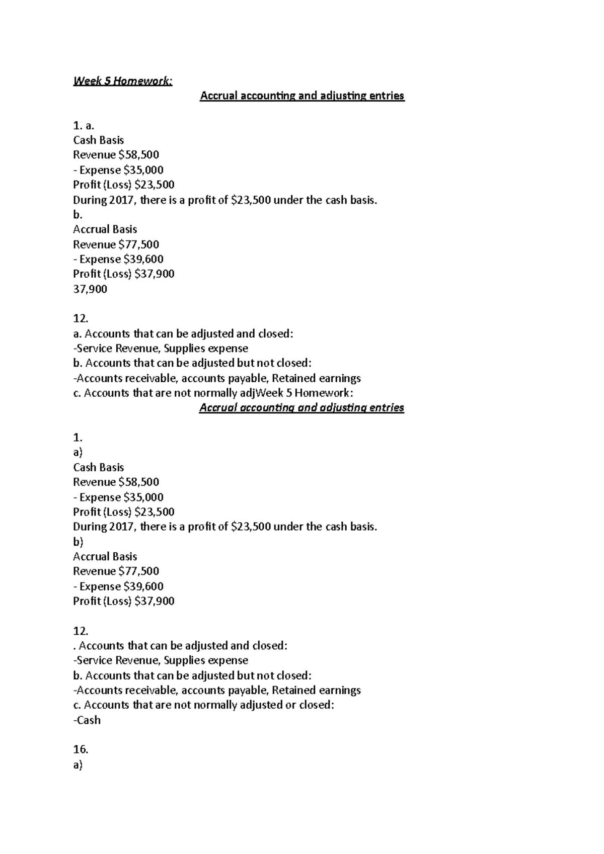 Week 5 Homework Tutorial - 022107 - Accounting for Business Decisions ...