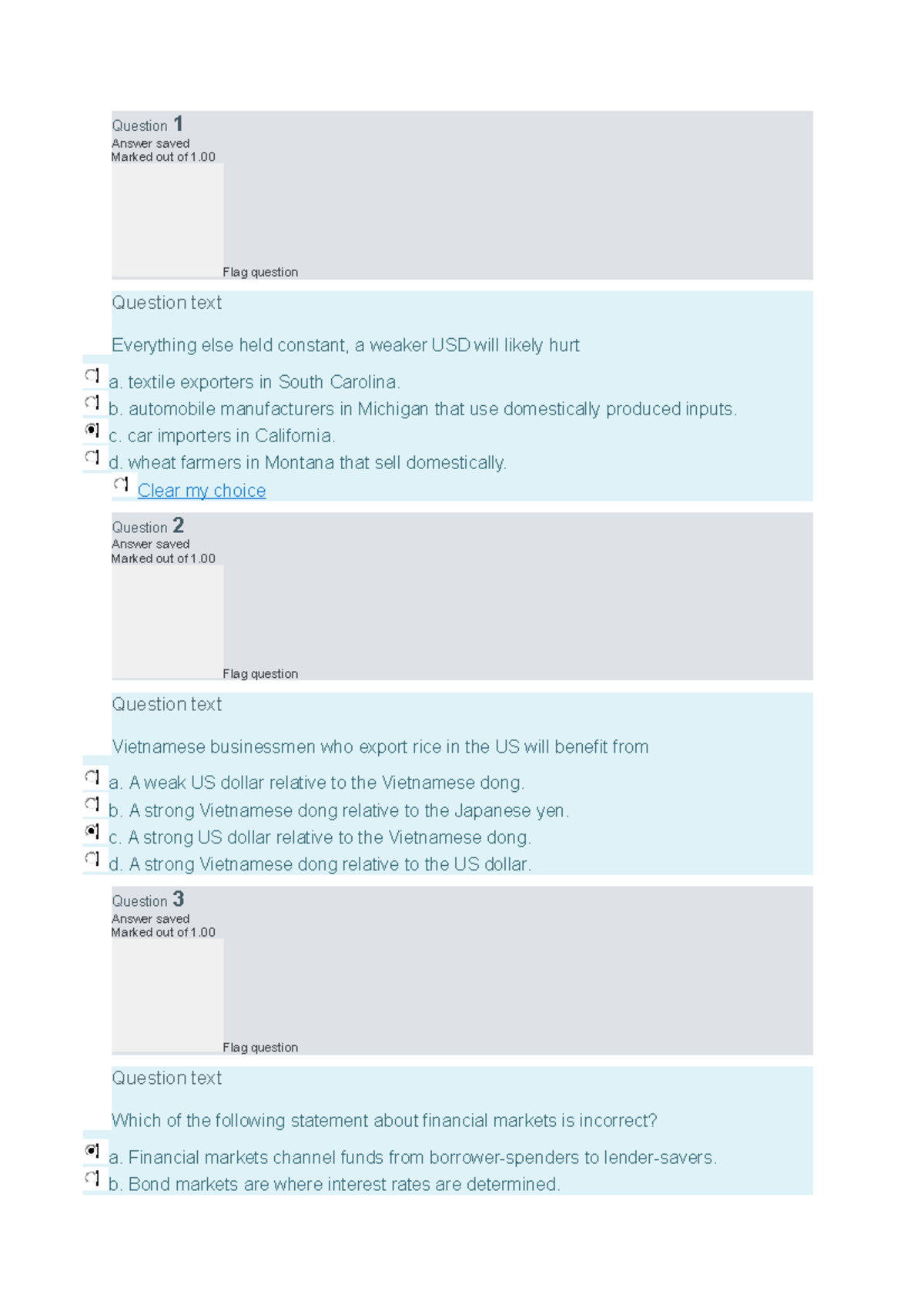 Tracnghiem 1 lttc - trắc nghiệm elearning - Question 1 Answer saved ...