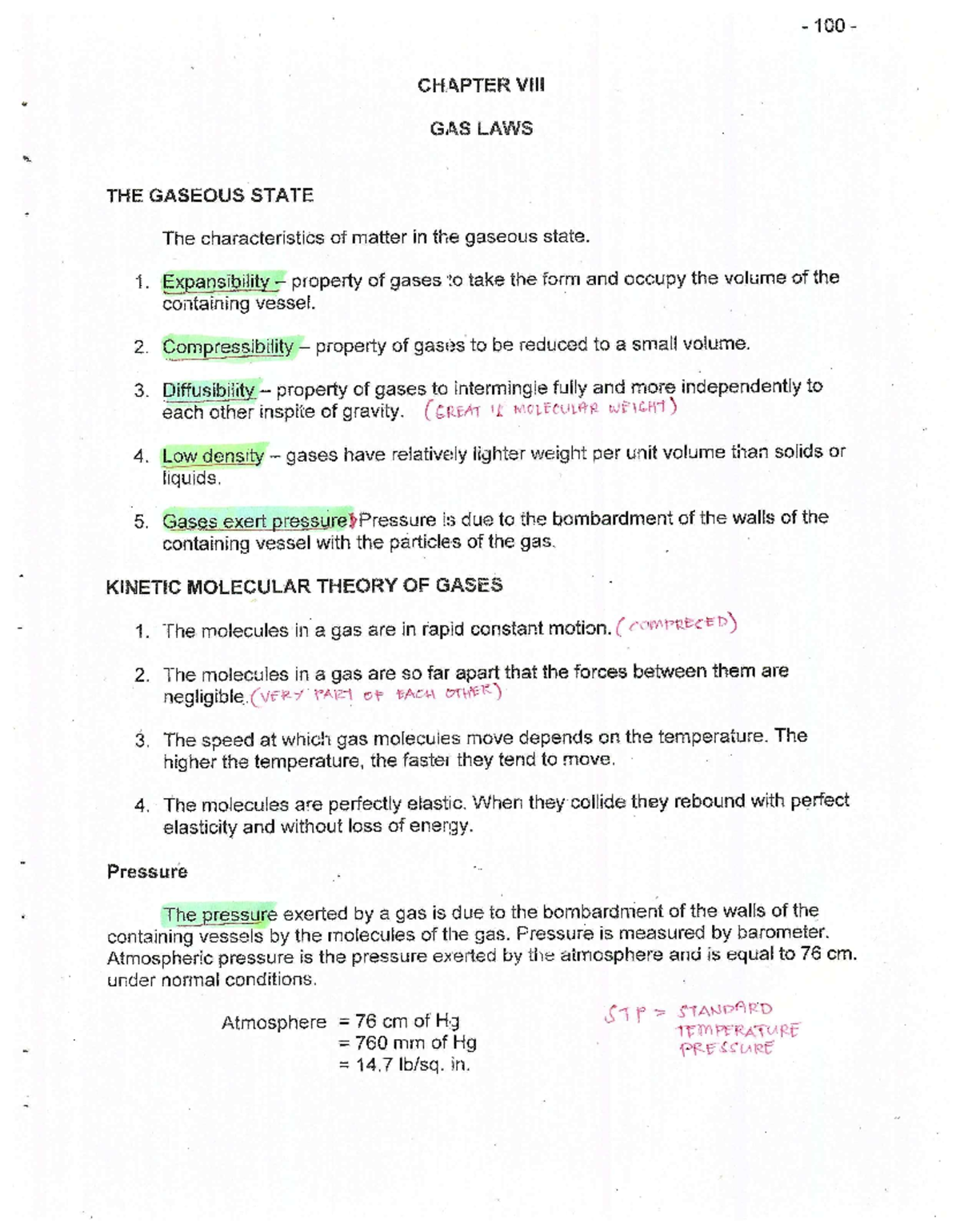 Chapter-VIII - Summary BS Medical Laboratory Science - 100 CHAPTER GAS ...