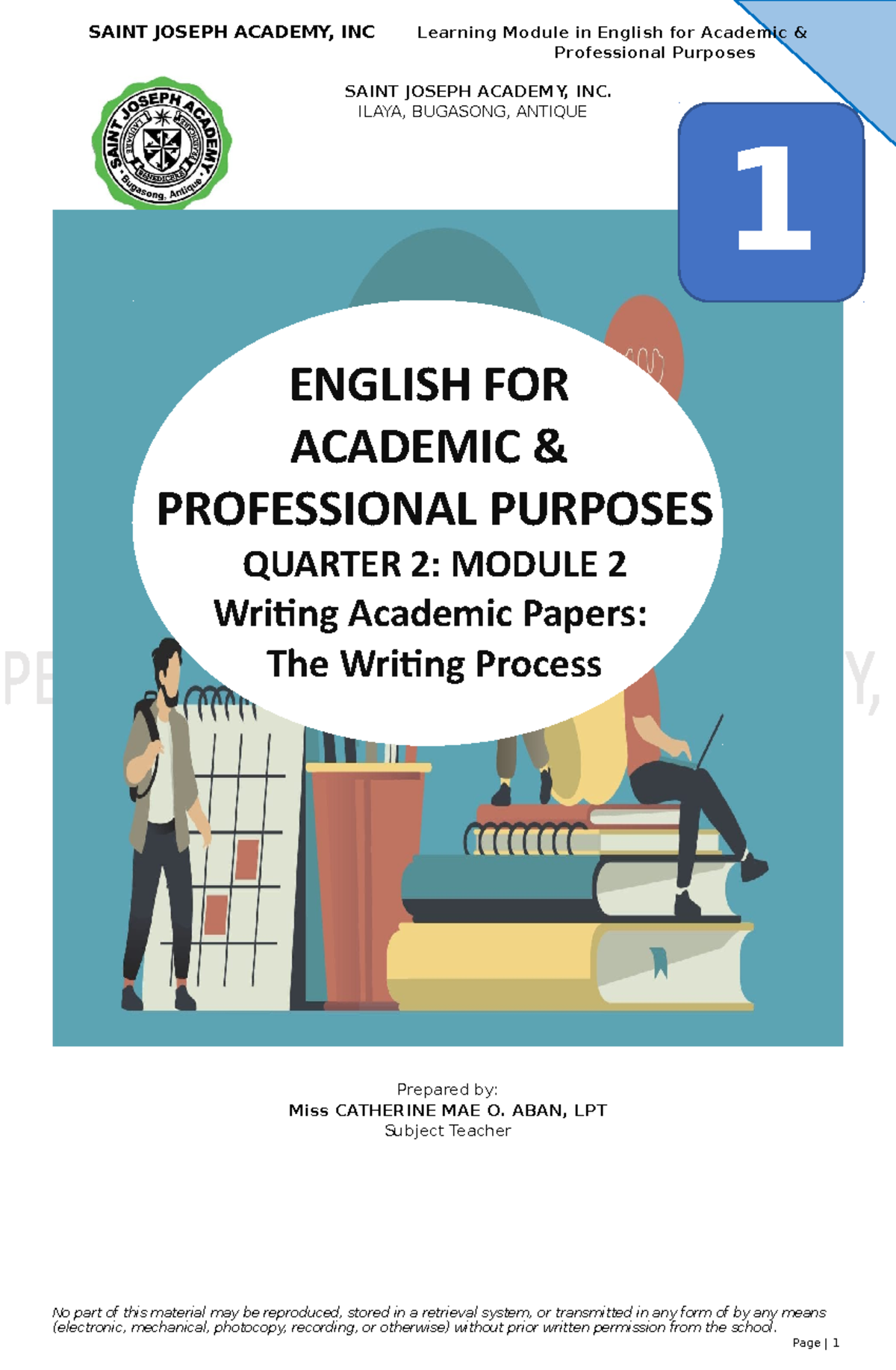 EAPP Quarter 2 Module 2 - None - Professional Purposes SAINT JOSEPH ...