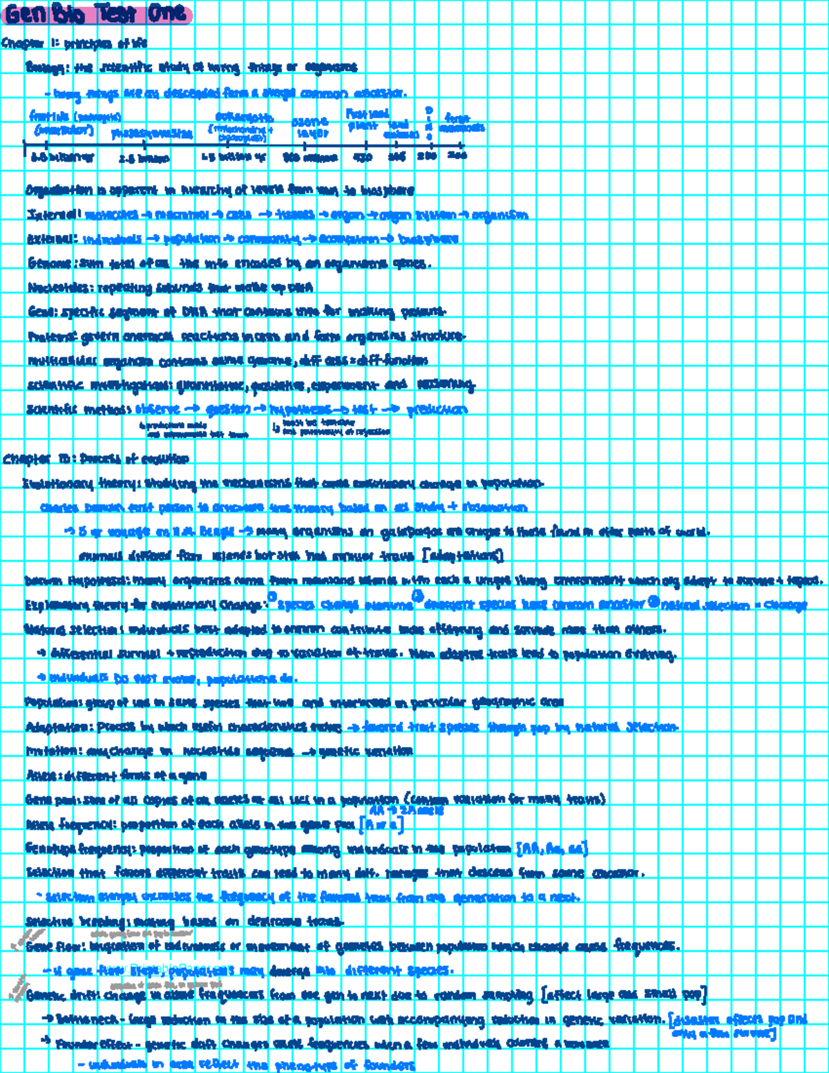 Bio 1 Test 1 - notes for test - PrintablePaper ####### Gen Bio Te s t ...