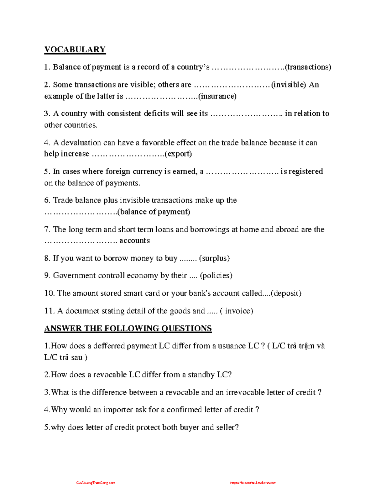 Mac-lenin tran-huy-quang de-thi2010 - [cuuduongthancong - VOCABULARY ...