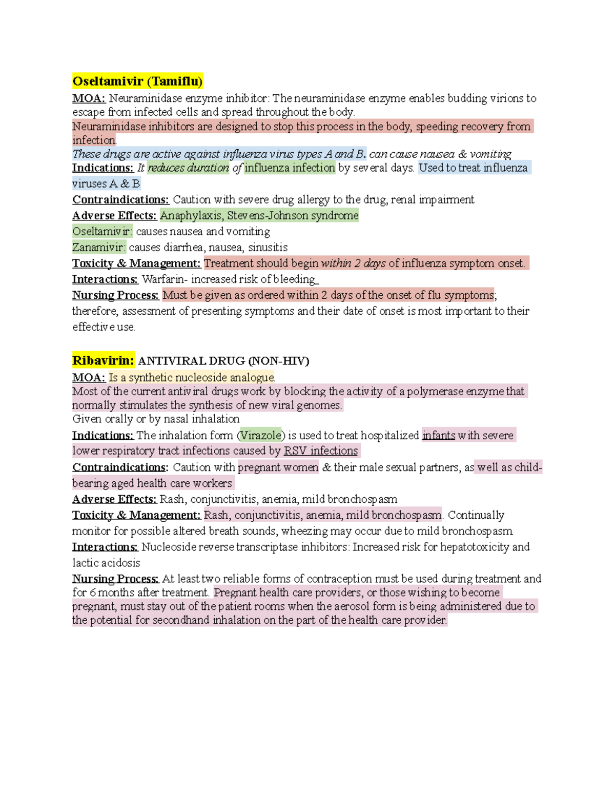 Oseltamivir - Tamucc Nurisng Pharmacology - Oseltamivir (Tamiflu) MOA ...