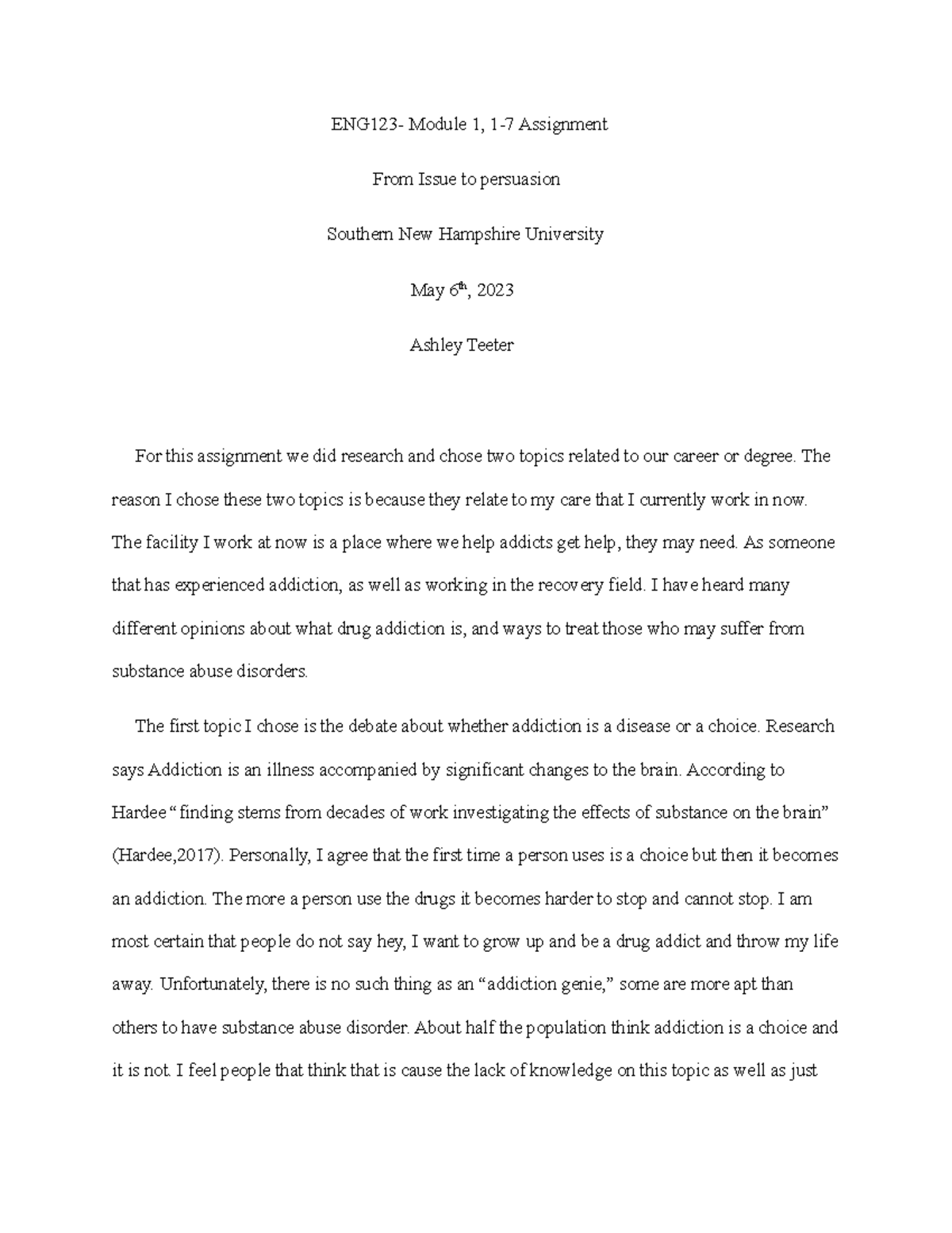 Document 27 - notes - ENG123- Module 1, 1-7 Assignment From Issue to ...