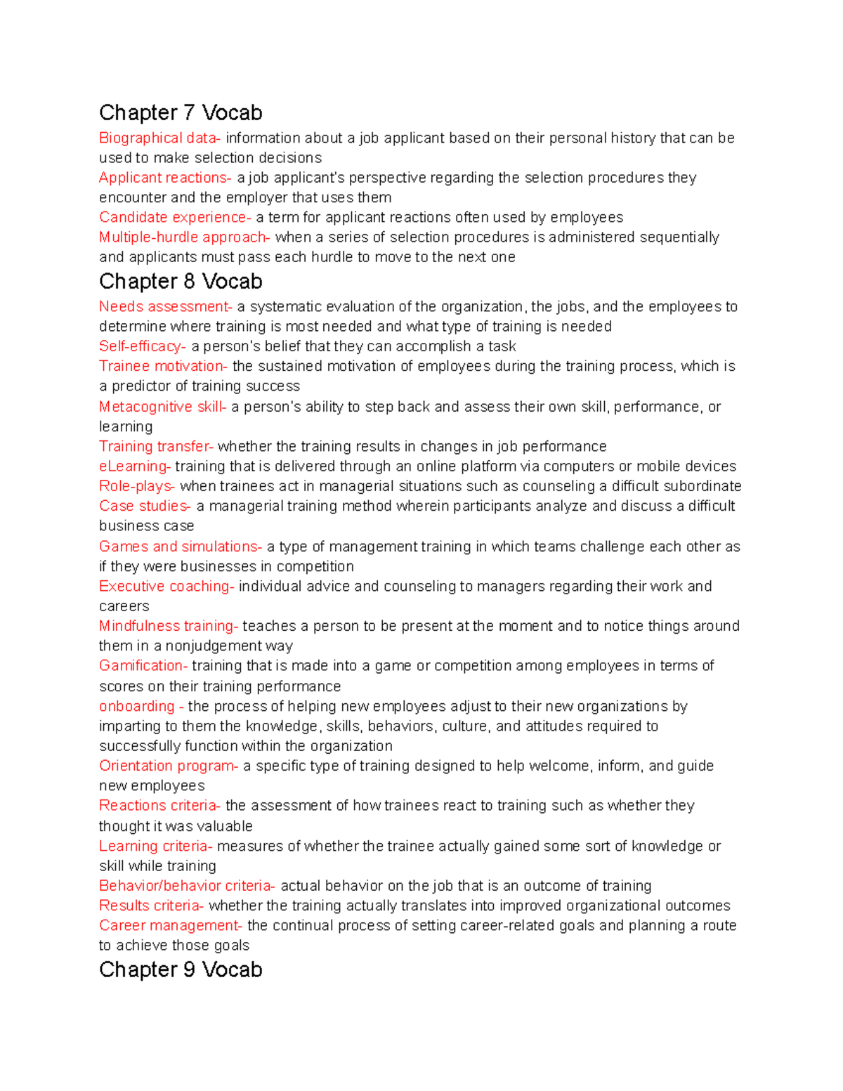 Chapter 7, 8, and 9 Vocab - Chapter 7 Vocab Biographical data ...