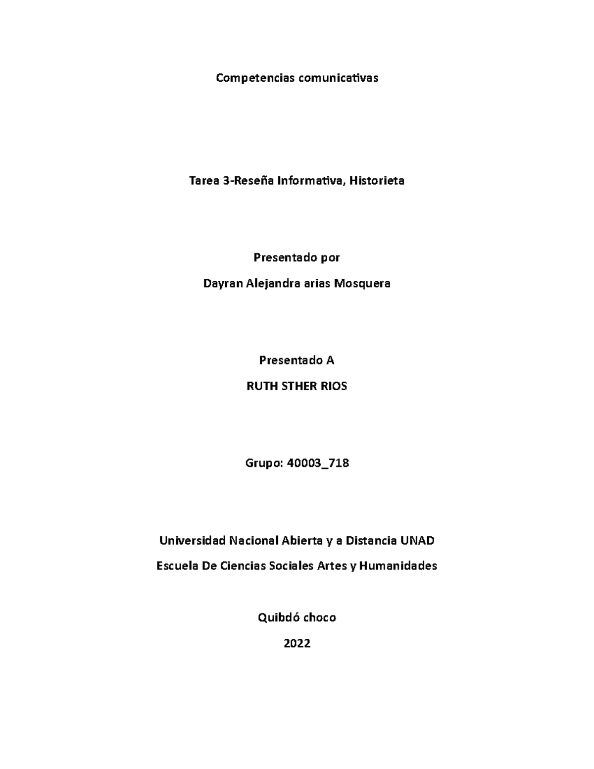 Competencias comunicativas Dayran - Competencias comunicativas Tarea 3 ...