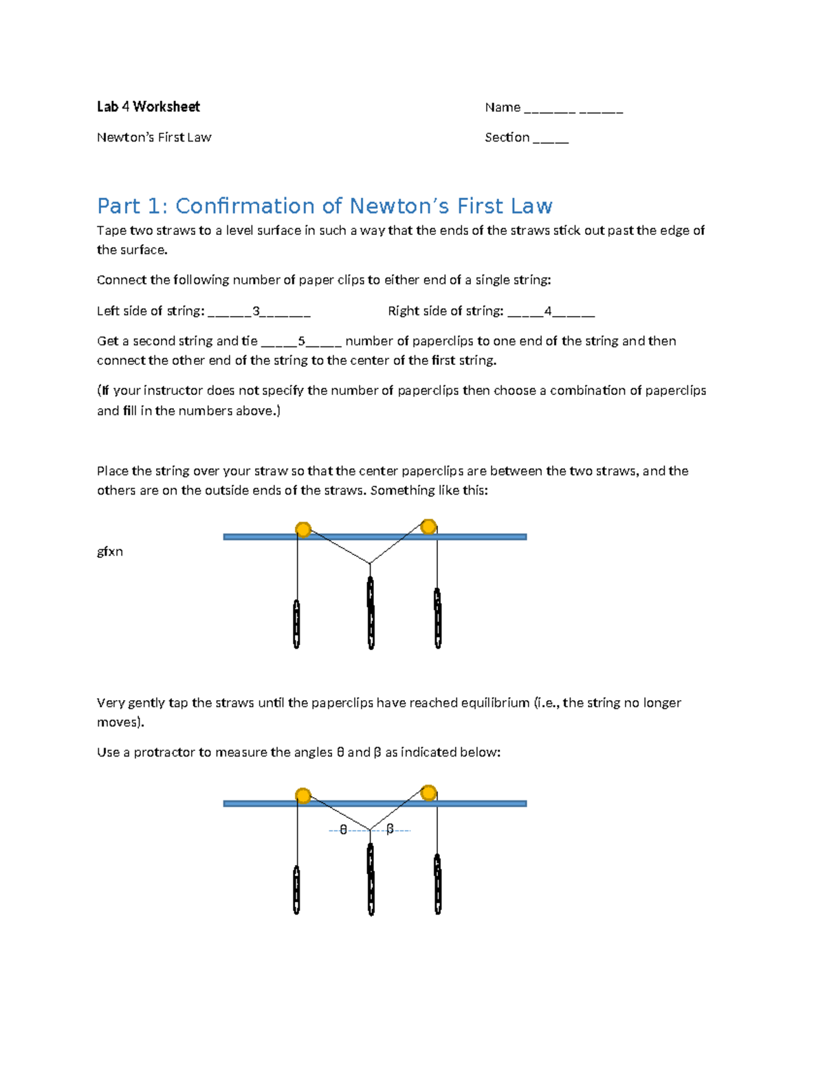 PHY111 LAB 4 - phy 111 lab 4 - Lab 4 Worksheet Name ...