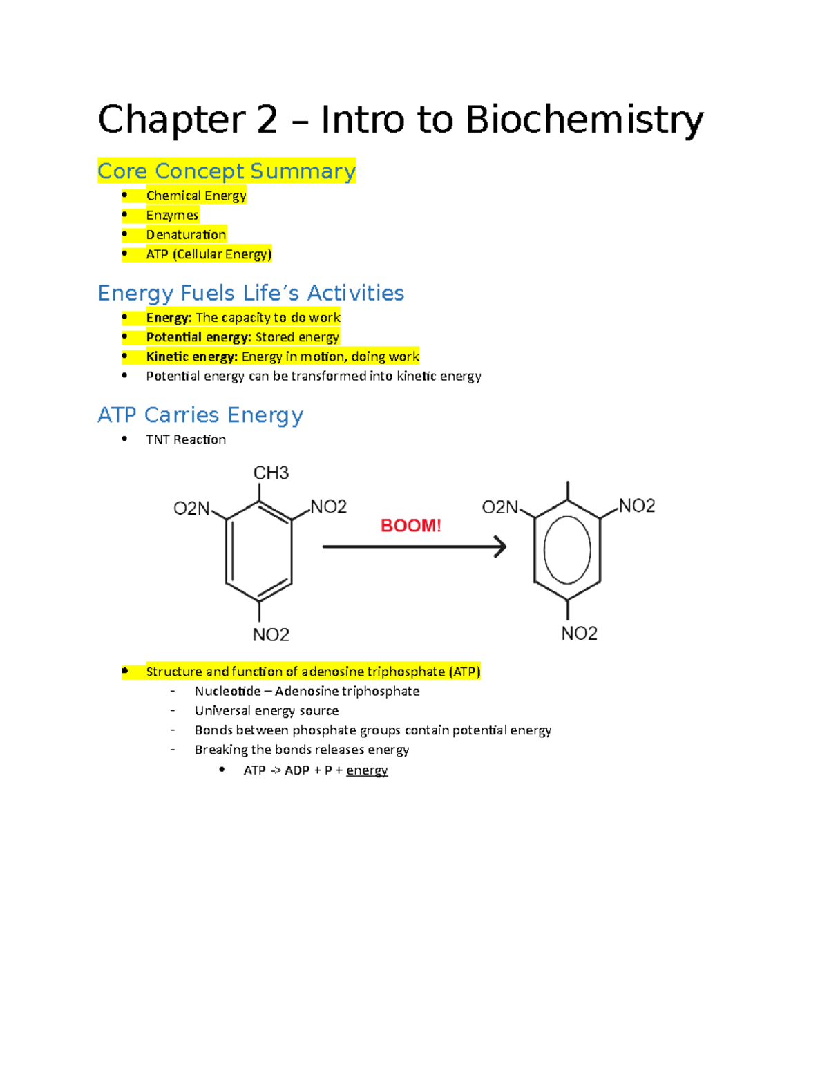 01-23-23 Chapter 2; Chapter 3 - Chapter 2 – Intro to Biochemistry Core ...