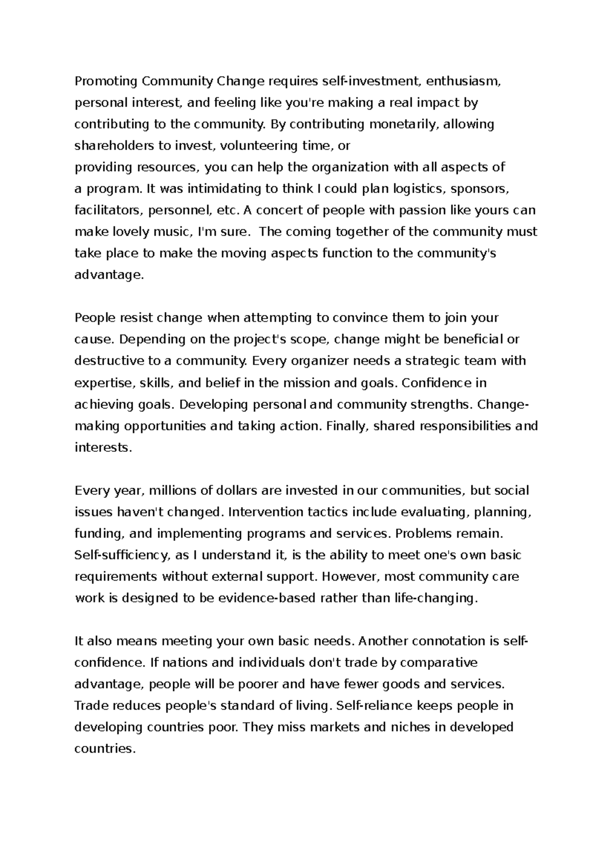 PA401 Commjnity Planning Chapter 1 Take Aways to Community Planning ...