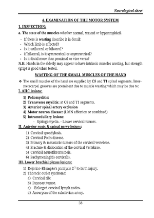 Tremor classification - central nervous system - Studocu