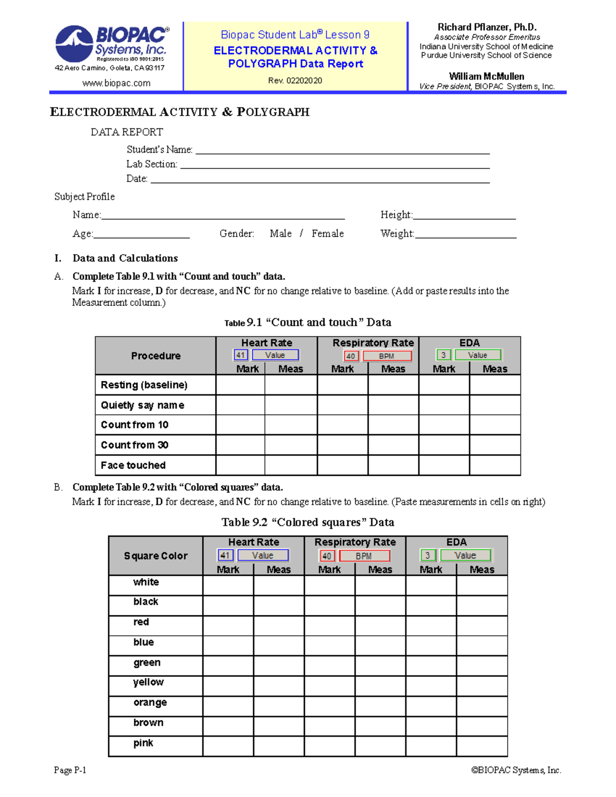 L09 Data Report - Hdbdbdbd - 42 Aero Camino, Goleta, CA 93117 biopac ...