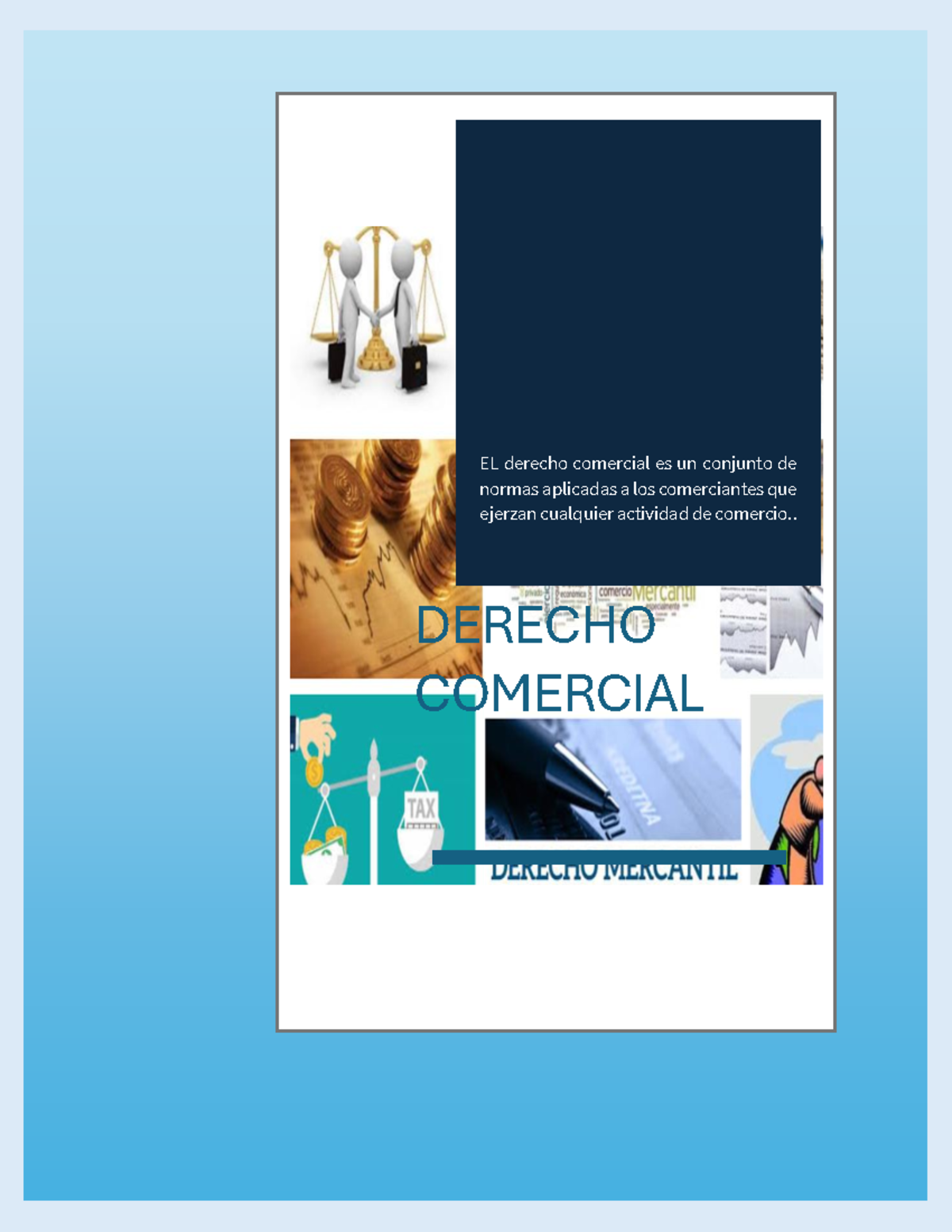Derecho Comercial 2 Parte - EL derecho comercial es un conjunto de ...