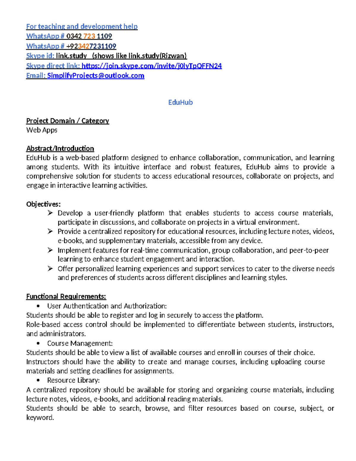 Edu Hub - EduHub is a web-based platform designed to enhance ...