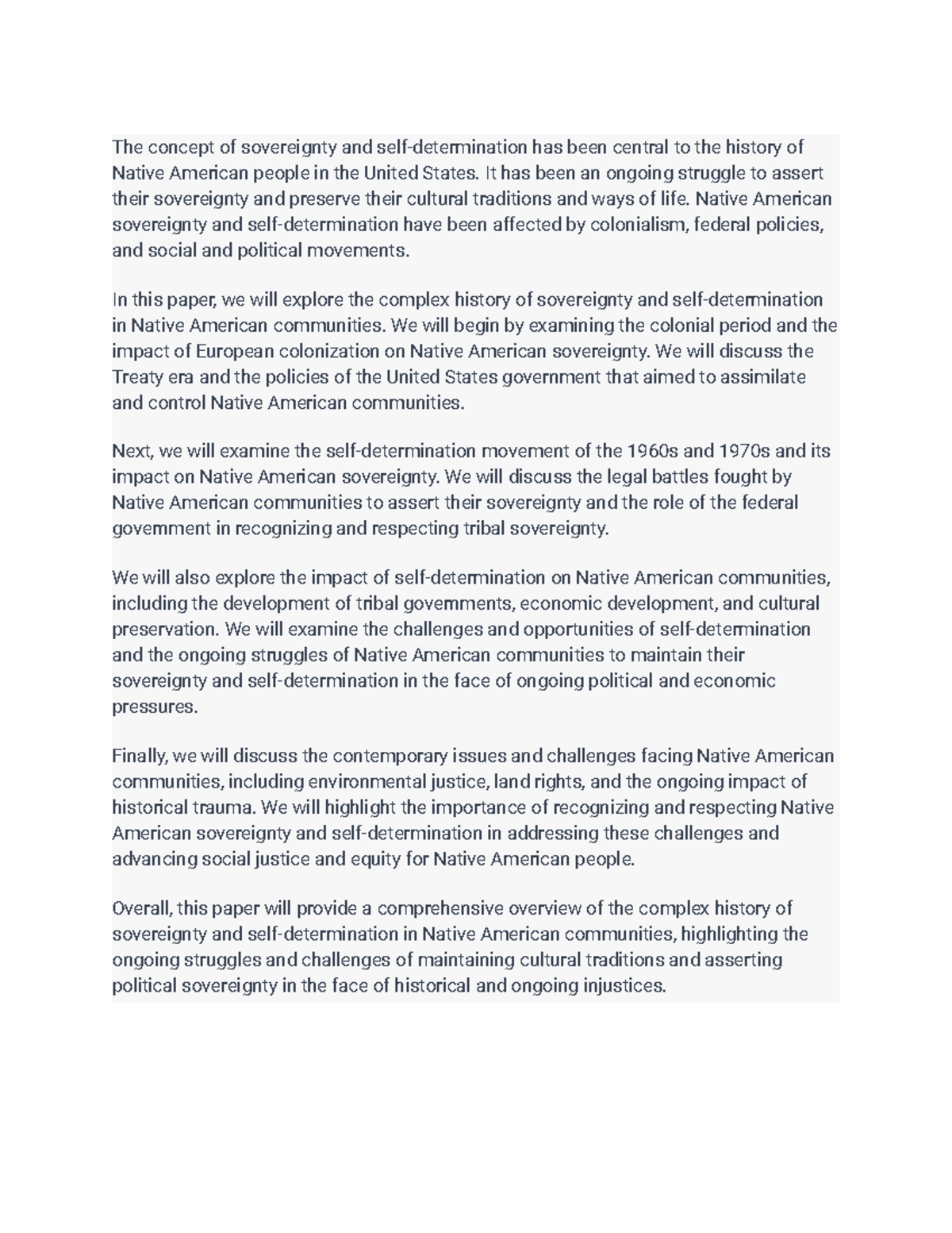 Sovereignty and Self-Determination in Native American History - The ...