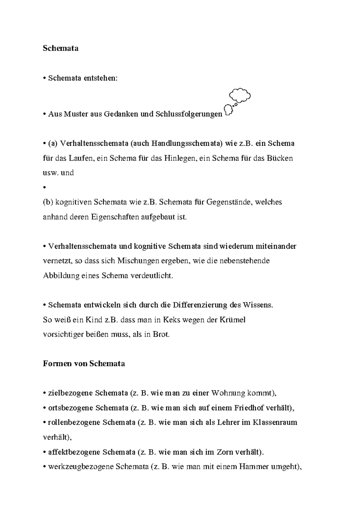 Schemata - Schemata Schemata entstehen: Aus Muster aus Gedanken und ...