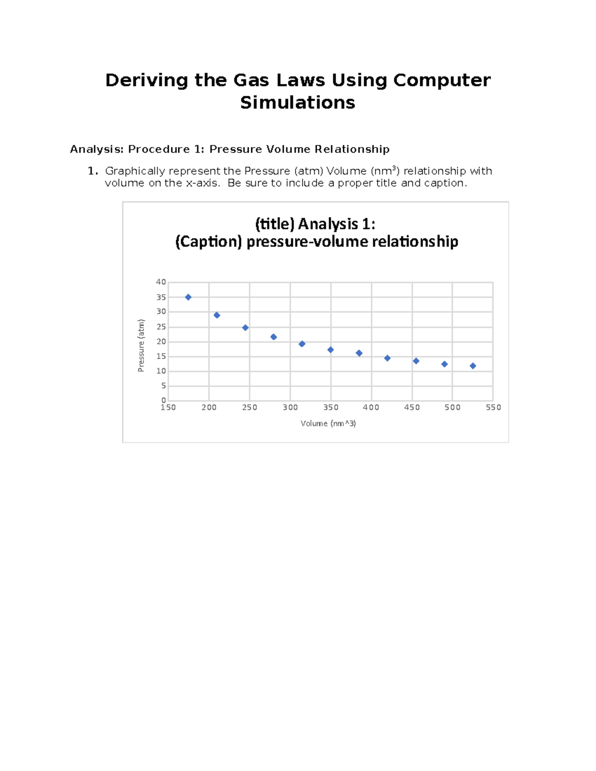 Deriving the Gas Laws Using Computer Simulations - Deriving the Gas ...