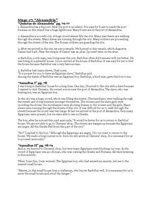 Cambridge Latin Course Stage 18 Translations - Stage 18: “Eutychus et ...