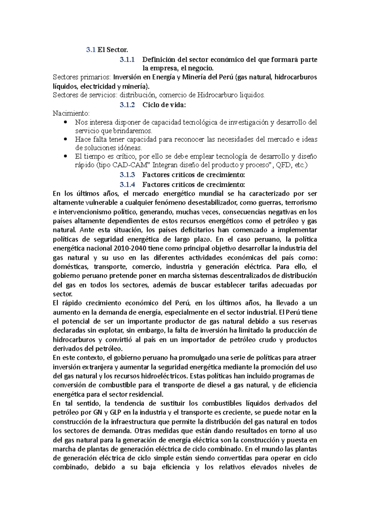 Joseph - Nota: 18 - 3 Sector. 3.1 Definición del sector económico del ...