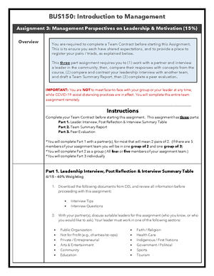 BUS 150 - Midterm 2 review Sheet w23 - BUS 150 Midterm Exam 2, Chapters ...