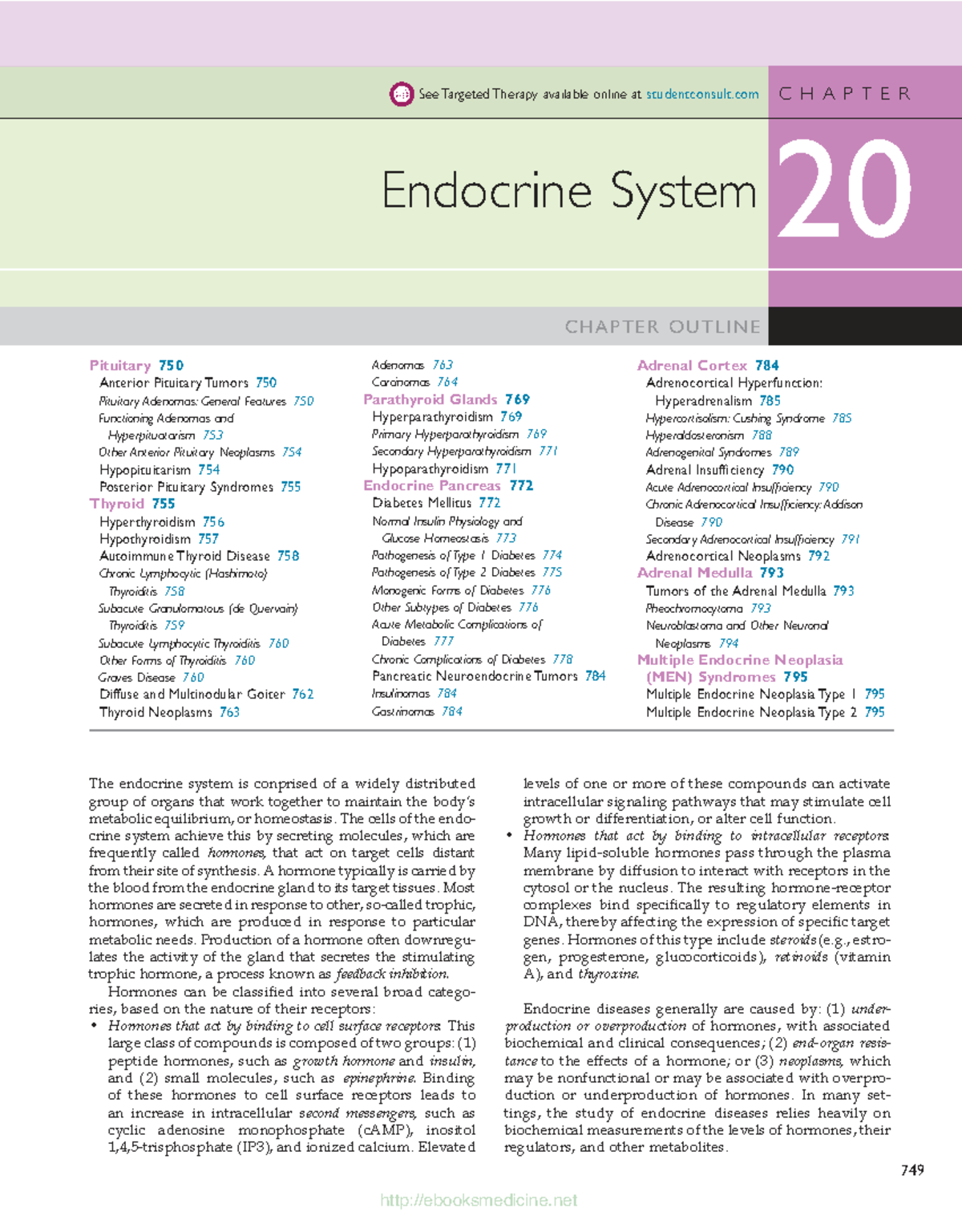 Ch 20 - Endocrine System - 749 Endocrine System 20 C H A P T E R C H A ...
