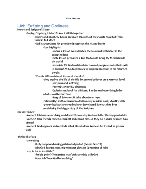 Old Testament Survey - Notes for the semester in Dr. Anderson's class ...