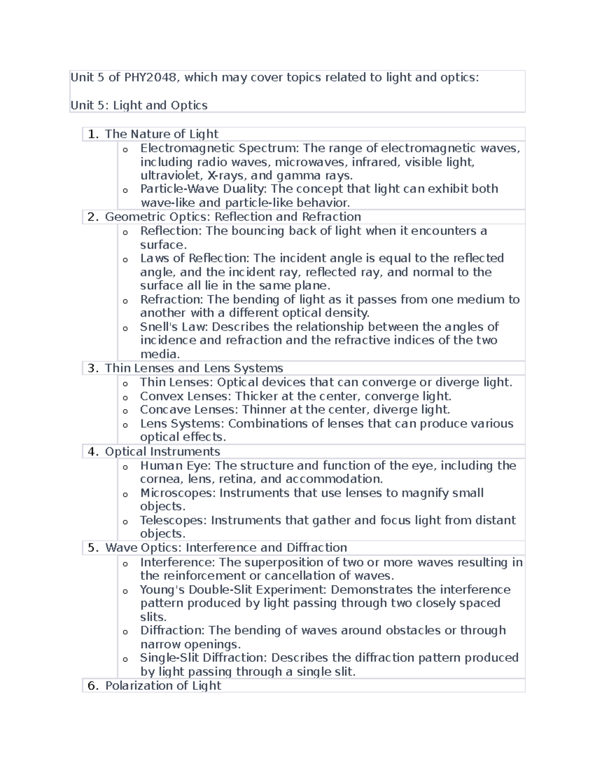 Unit 5 of PHY2048 - Unit 5 of PHY2048, which may cover topics related ...