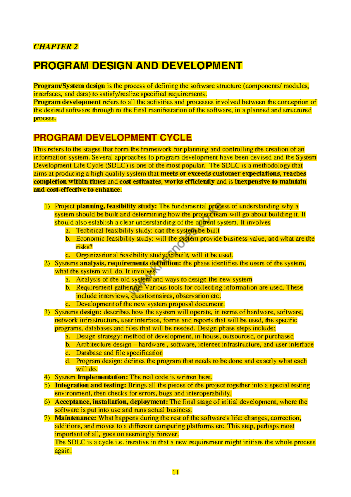 Program Design AND Development - 11 CHAPTER 2 PROGRAM DESIGN AND ...