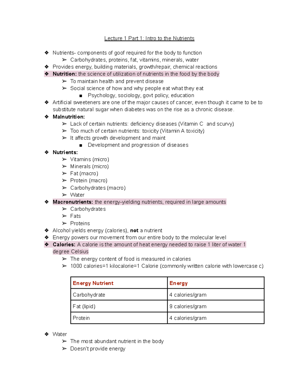 Chapter 1 Food Choices and Human Health - 08 30 2023 - Lecture 1 Part 1 ...