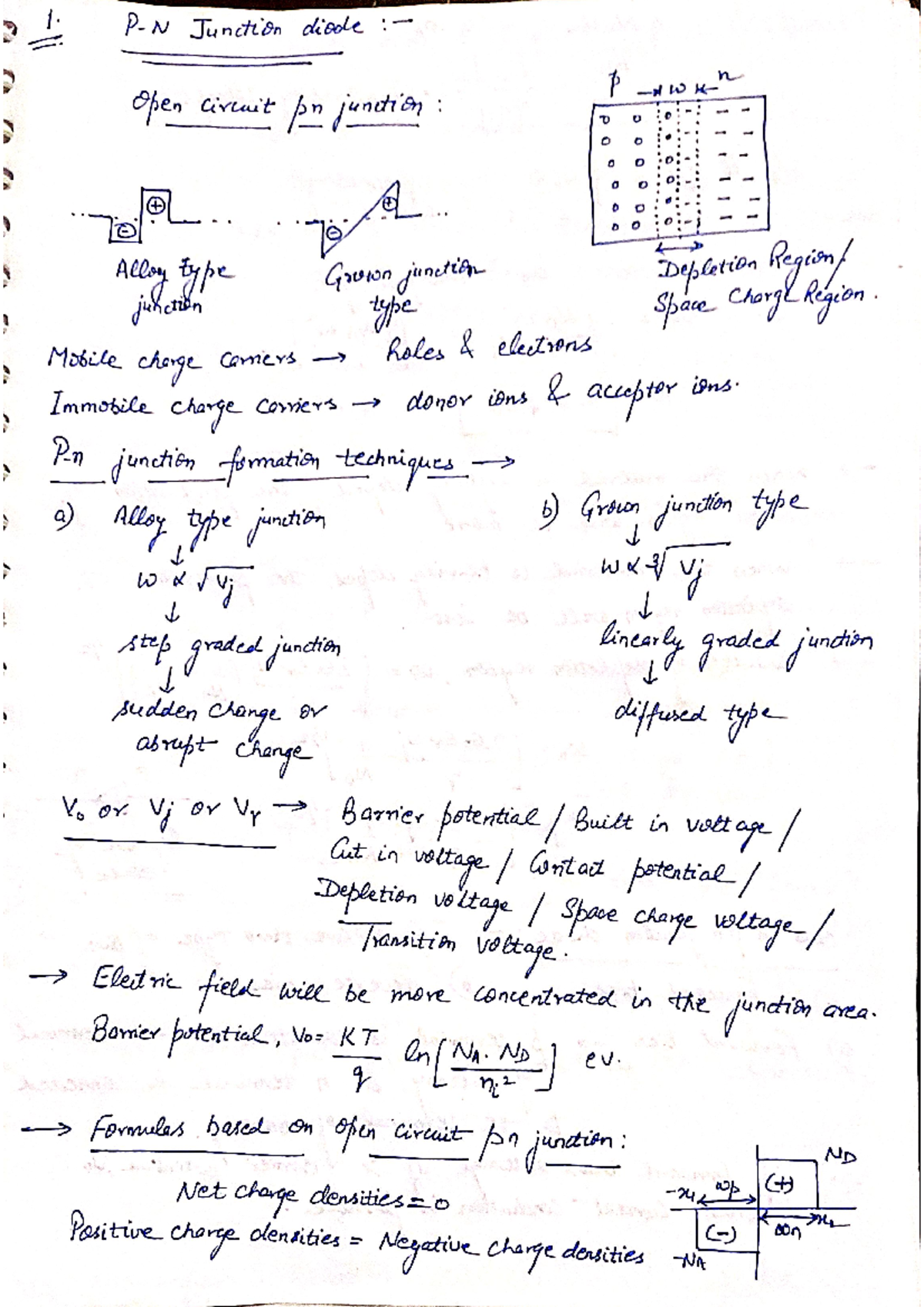 PN Junction open circuit pn junction - ANALOG Electronics - Studocu
