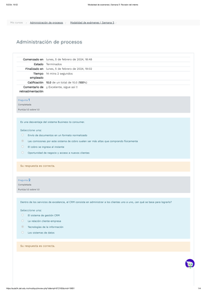 Admin de Procesos exámen Semana 4 Revisión del intento - 5/2/24, 21:40 Modalidad de exámenes ...