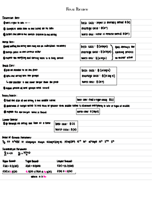 Recurrences Tree Examples - CS 1800 - Studocu