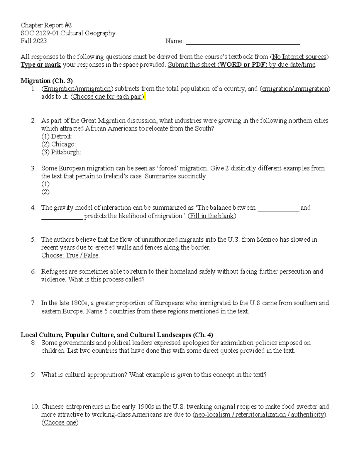 Chapter+Report%232 - Read chapter 3 and 4 and answer the questions ...