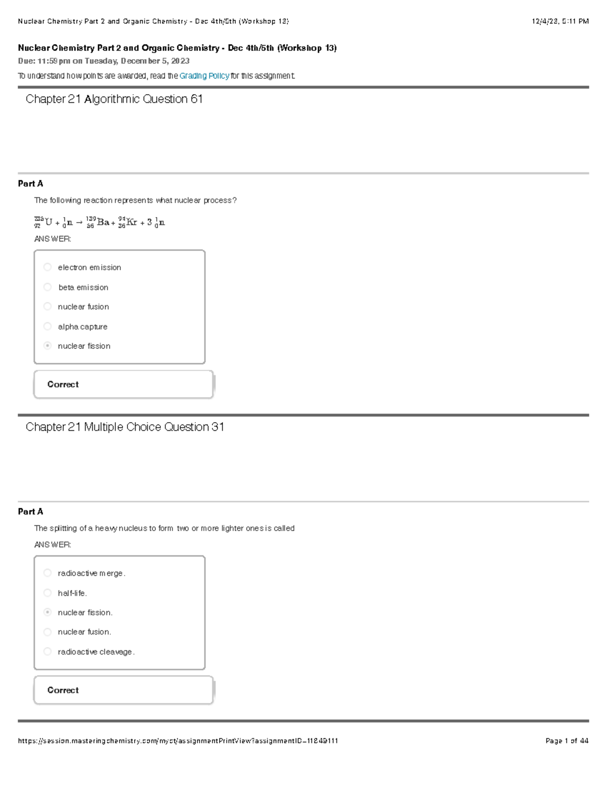 Nuclear Chemistry - chem - Nuclear Chemistry Part 2 and Organic ...