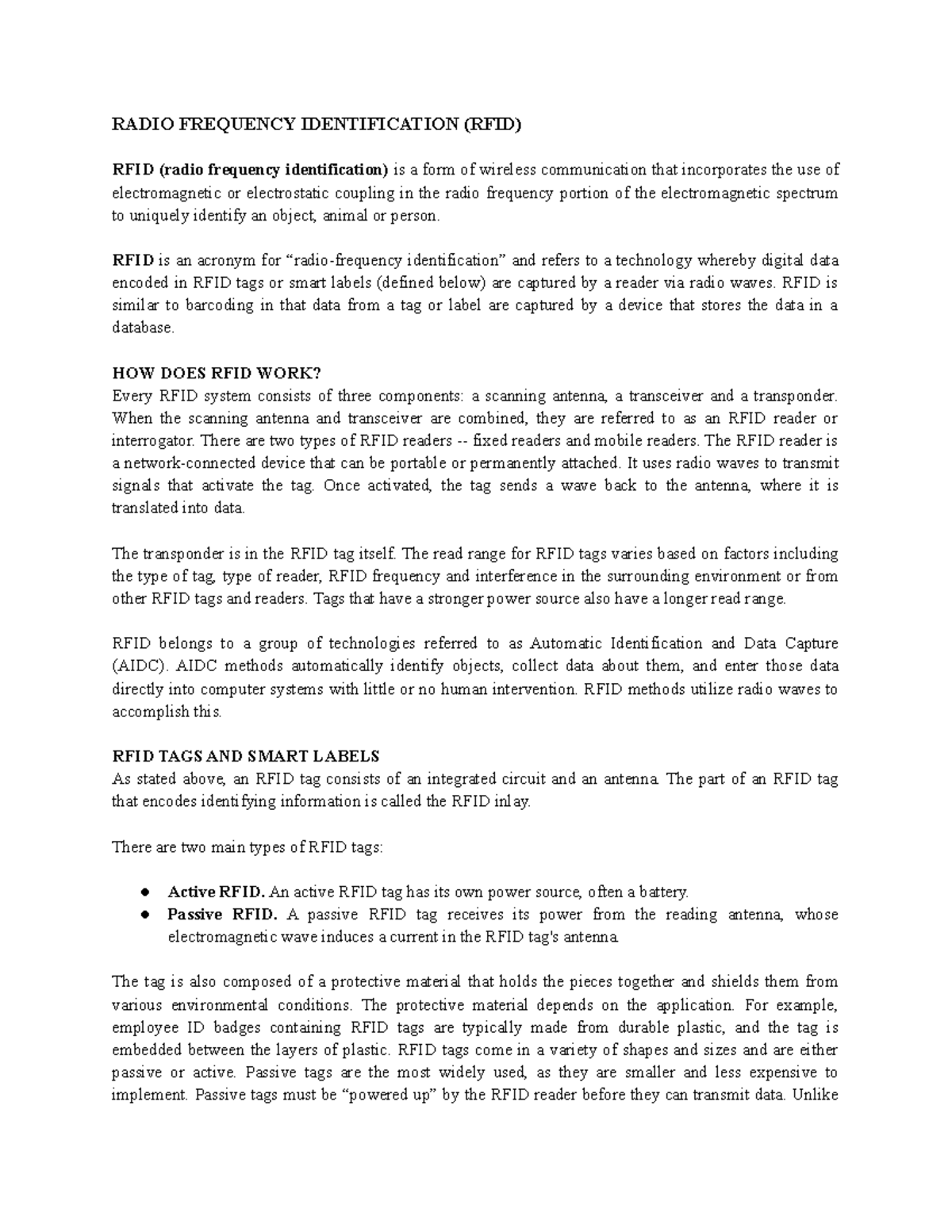 Rfidact - This is all about Radio Frequency Identification. This is a ...