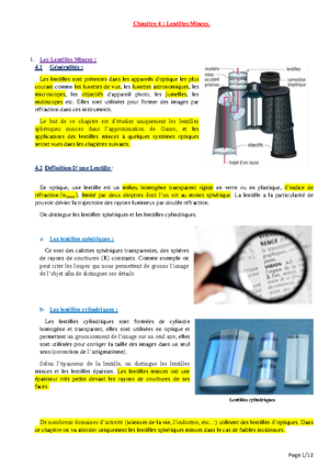 1 Introduction à l optique géométrique - 1. OPTIQUE GÉOMÉTRIQUE. 1 ...