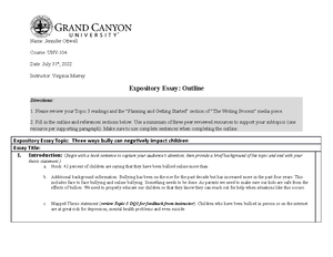 [Solved] Essay Title Three ways bullying can negatively impact ...