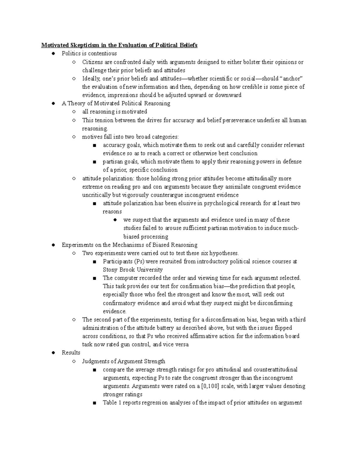 Motivated Skepticism - motives fall into two broad categories: accuracy ...