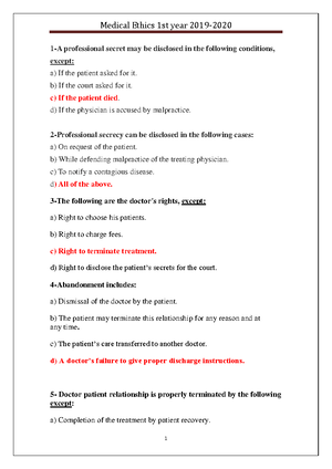 Neoplasia MCQ - Neoplasia and Growth Disorders - Studocu