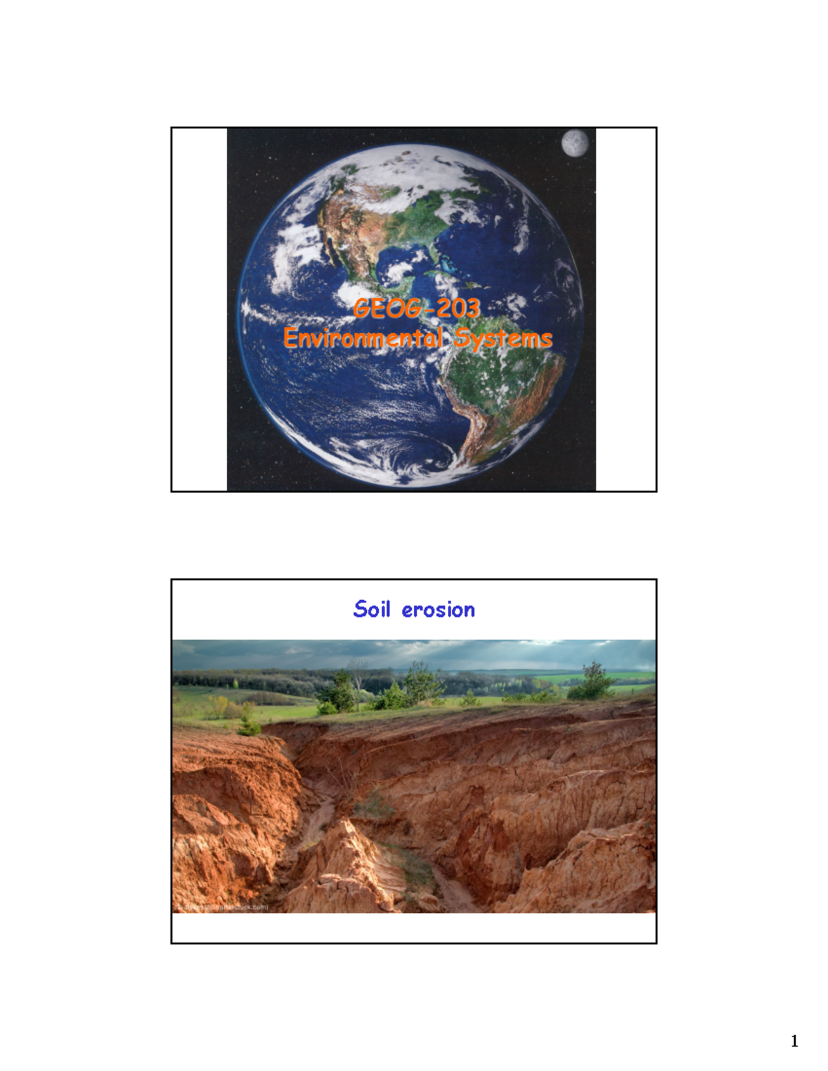 203S2 L6 23 Erosion - Section 2 slides - GEOG- 203 Environmental ...