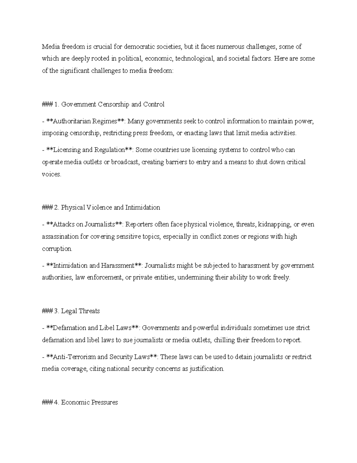 Media freedom is crucial for democratic societies - Here are some of ...